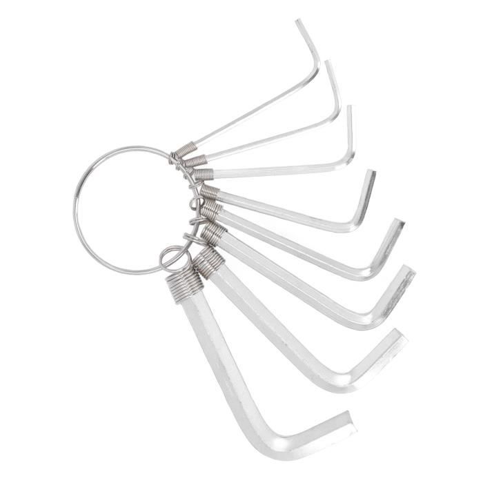 HEG Jeu de clés hexagonales Lot de 8 Clés Hexagonales avec Porte-Clés ...