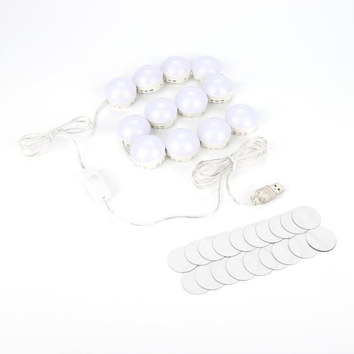 Garosa Phare d'objectif Ampoules LED Miroir Lumière Vanité Miroir Kit ...