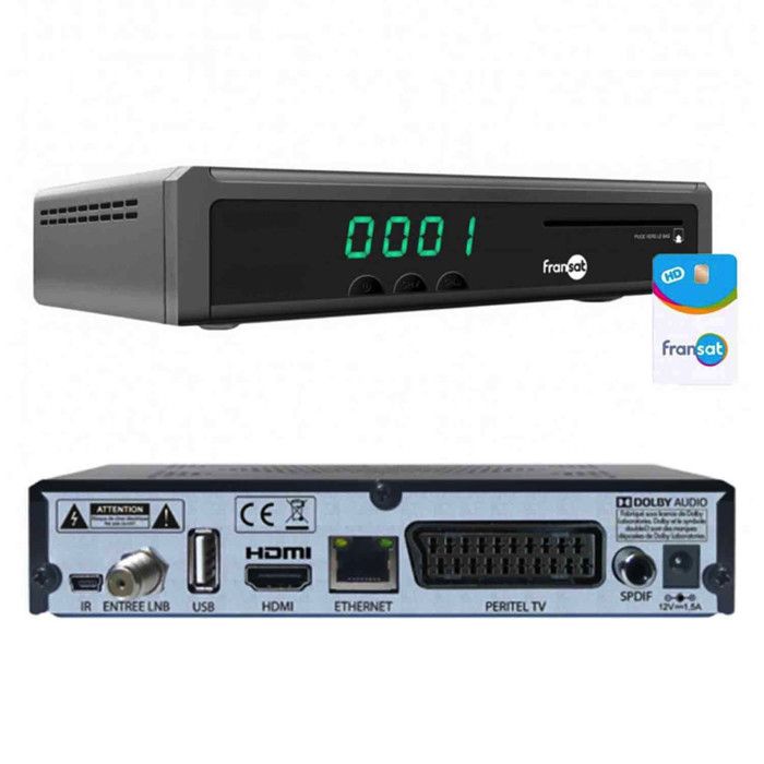 OPTEX FRANSAT Décodeur TNT Satellite HD + Carte Viaccess FRANSAT PC7 ...