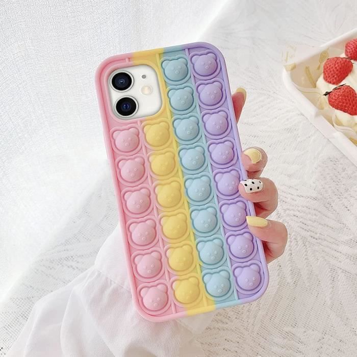 Balle Fidget Toys iPhone 12-12 Pro Coque Pop Fidget Toys Bubble Phone ...