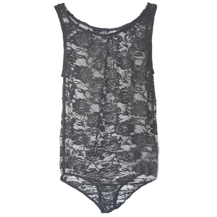 Bustier-corset,String sexy en dentelle pour hommes,sous-vêtements ...