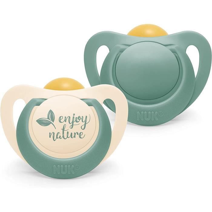 Nuk for Nature Lot de 2 tétines en latex pour bébé 6-18 mois Vert121 - Cdiscount Puériculture ...