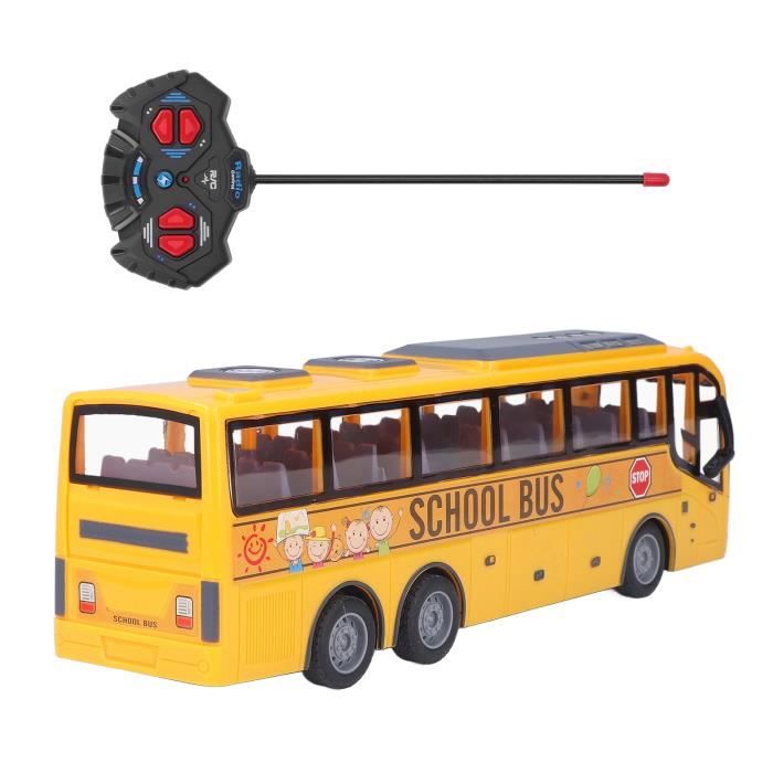 SURENHAP bus scolaire RC Bus télécommandé enfants simulé LED lumière RC ...