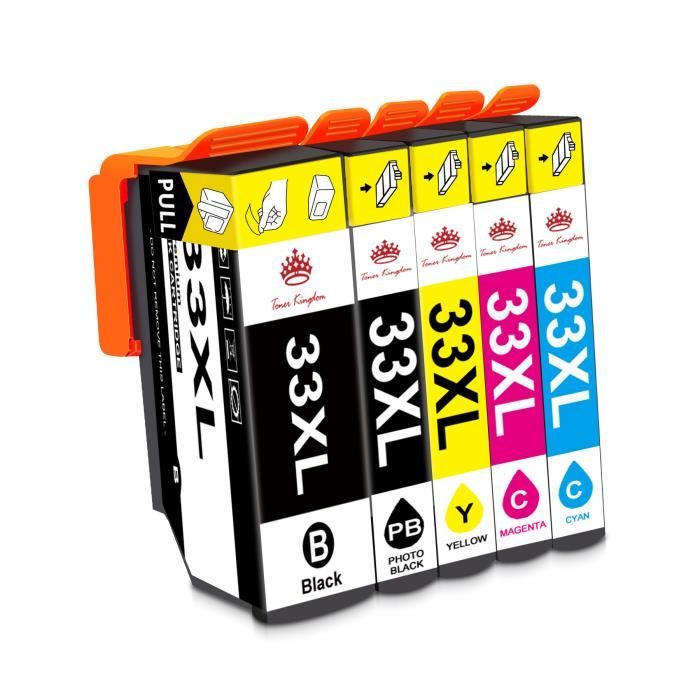 TONER KINGDOM 5 Pack Cartouche Epson XP-7100 XP-540 XP-530 XP-640 XP ...