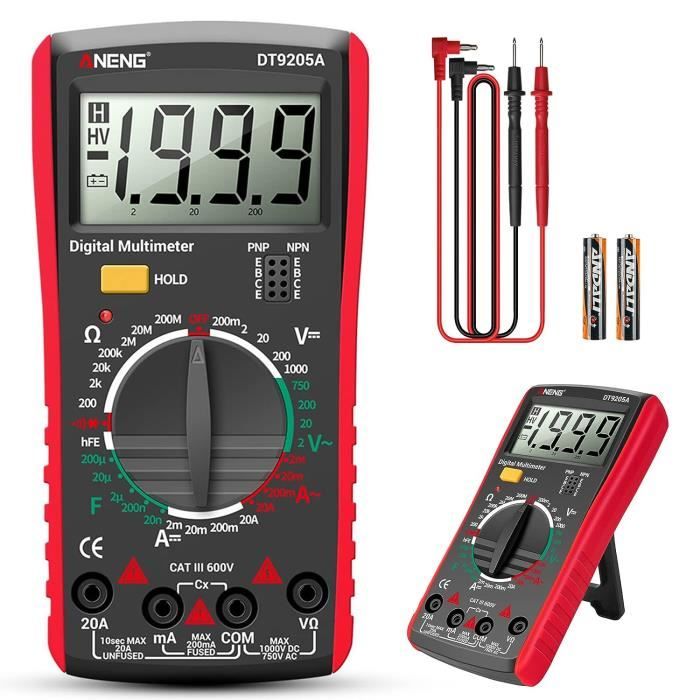 Multimètre Numérique,Outils Et Testeurs,Cat Ii 1000V,Cat Iii 600V ...