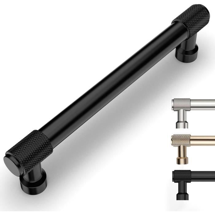 Lot De 10 Noir Poignee De Meuble Entraxe 160Mm Cuisine Poignée Meuble ...