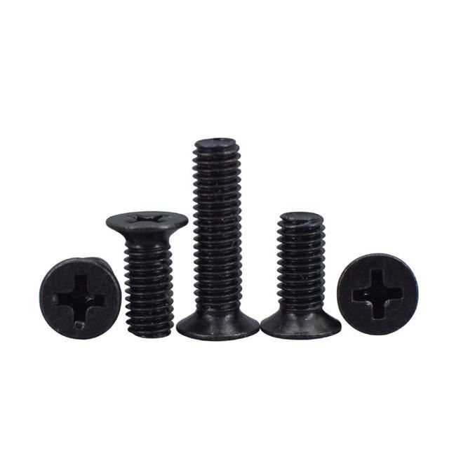 VIS,M3-6mm--Vis De Machine À Tête Fraisée Noire M2 M2, 5 M3 Km, 100 ...