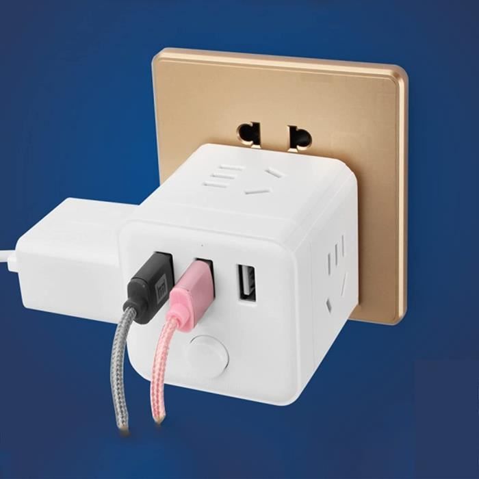 Multiprises Prise Cube USB Prise tridimensionnelle Intelligente Multi ...