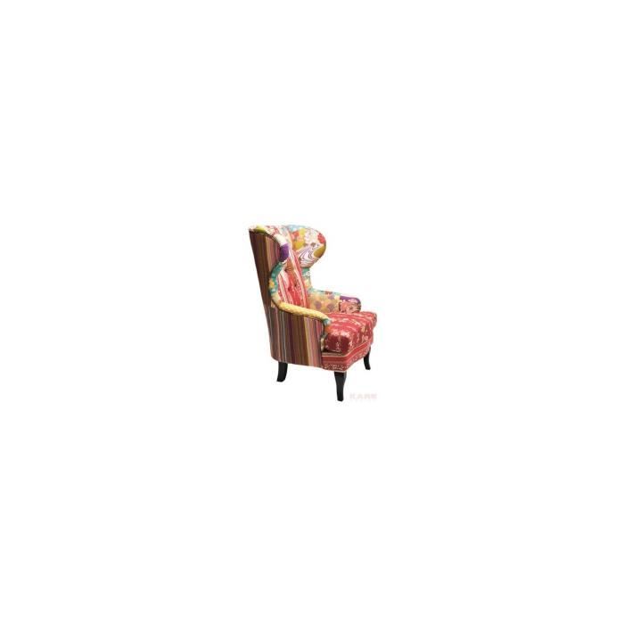 Fauteuil Wing Patchwork Kare Design - Cdiscount Maison