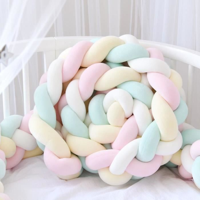 Tour de Lit Bebe Coussin Serpent Velours Berceau Pare-chocs Tresse Bebe ...