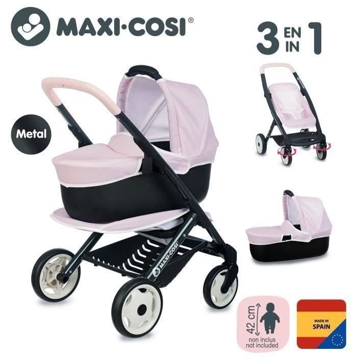 SMOBY - Maxi-Cosi Poussette+Landau Rose - Pour Poupon - 3en1 - dès 3 ...