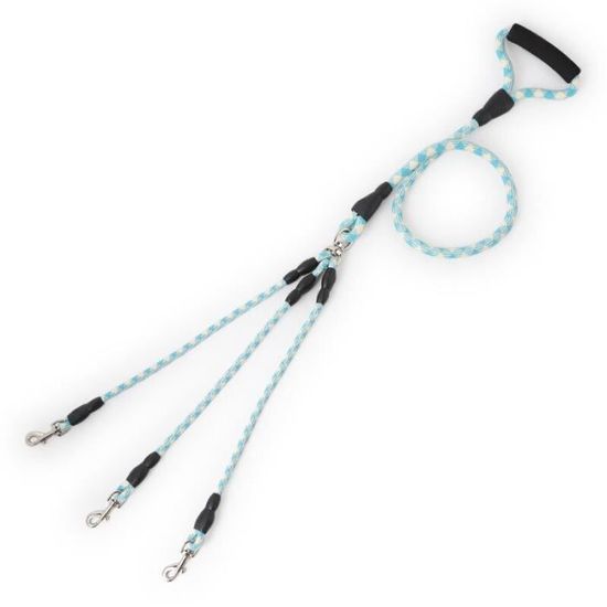 Polyester cotton Three dogs Leash small dog Leashes soft Foam handle 1 ...