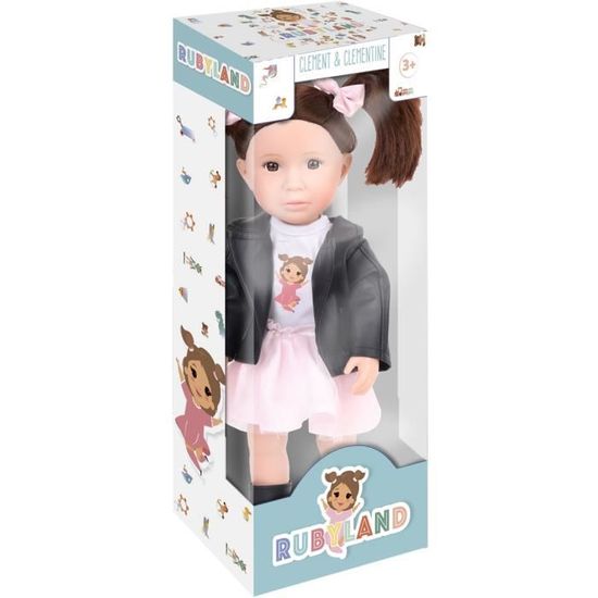 Jupe rose pour poupée 40cm - MGM RUBYLAND - Avec Perfecto, Chouchous et Bottines - Cdiscount ...