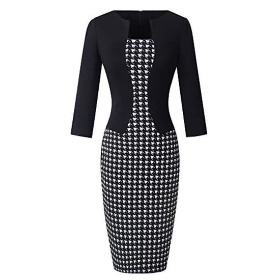 Robe NBYXV HOEYEE crayon monobloc Business Colorblock Vintage B237 ...