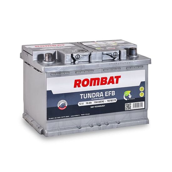 Rombat - Batterie voiture Rombat Tundra EFB TEFB370 12V 70Ah 750A ...