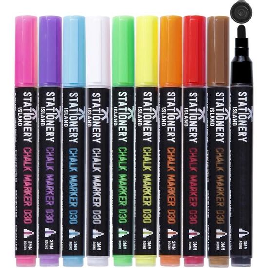 Stylo Craie Pour Tableau Noir Effacable, Marqueur Craie Effacable ...
