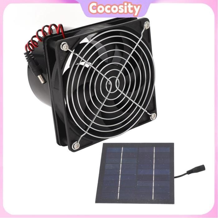 Cocosity Kit Ventilateur Solaire Puissant - Refroidissement Efficace - Installation Facile ...
