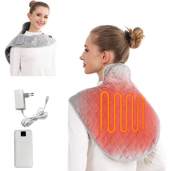 Coussin Chauffant Sans Fil Coussin Chauffant Cervicales 16000mAh ...