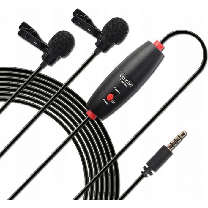 Lensgo - SB8433 - double microphone 2x micro-cravate dynamique Mini ...