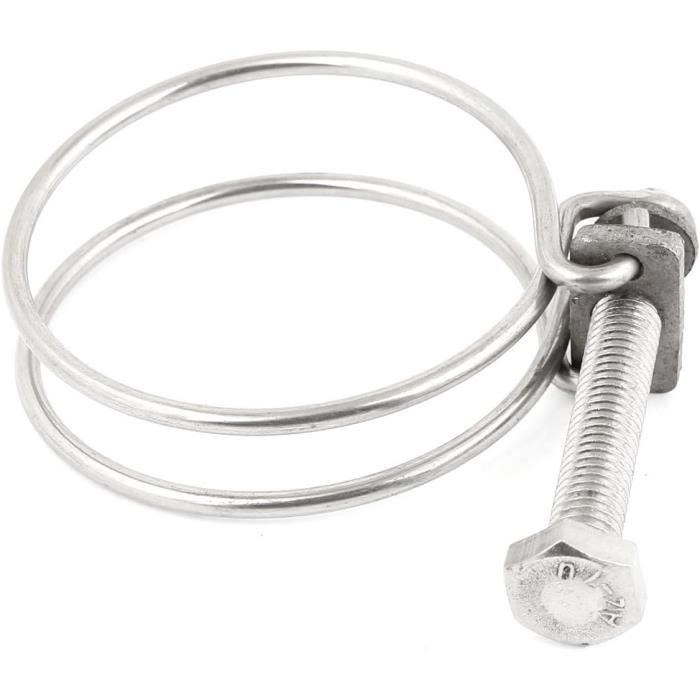Collier De Serrage À Double Fil 47Mm-57Mm Pour Tuyau À Tube Réglable En ...
