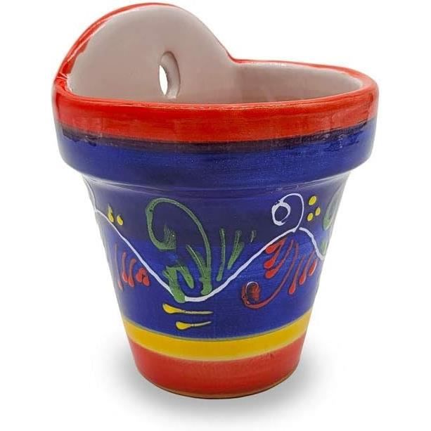 Pot De Fleur Mural En Céramique Peint À La Main - Jardinière D ...