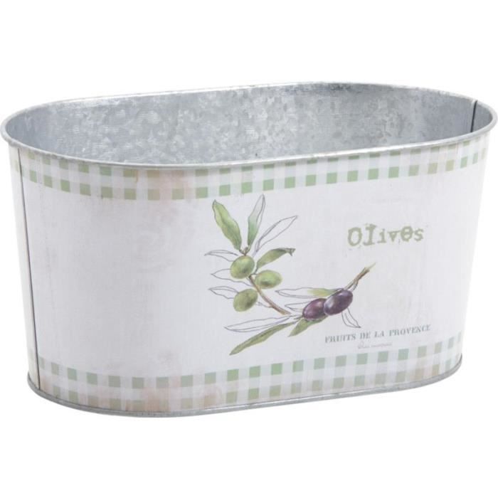 Jardinière cache pot en zinc (Ovale) - Cdiscount Jardin
