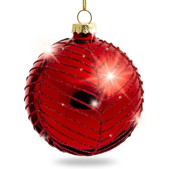 Sikora Lot de 4 Boules de Noël en Verre - Rouge, Farbe Modell RM-NK ...