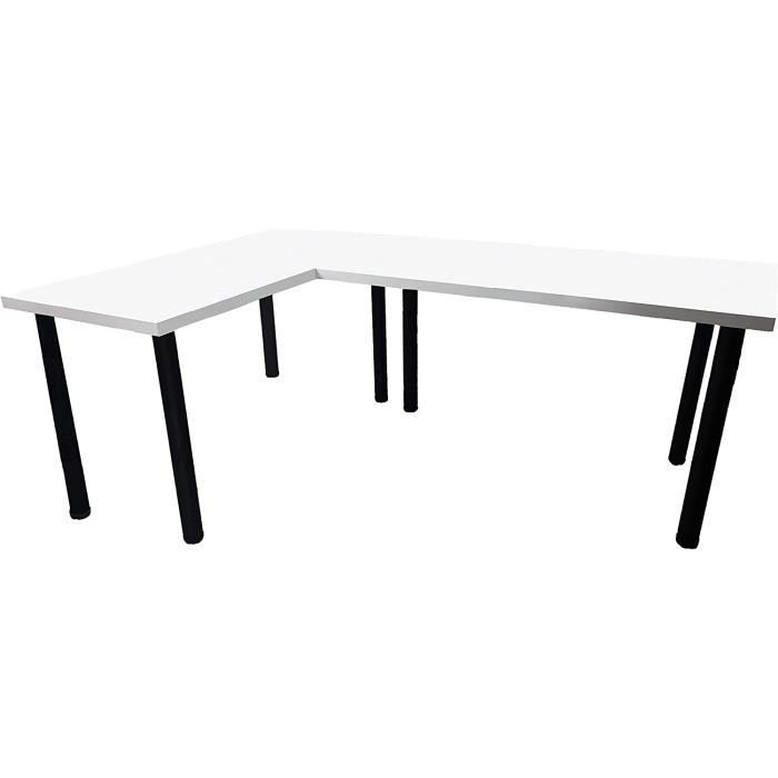 WEYE-Bureau d'angle Bas 180 x 120 cm Table de Gaming avec LED Grand ...