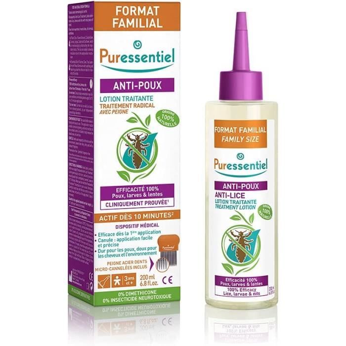 Anti Poux - Lotion Traitante - Efficacité prouvée pour éliminer poux ...