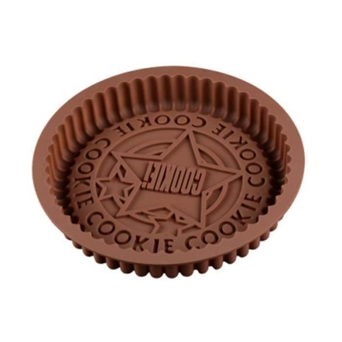 Moule à Biscuit au chocolat rond 3D moule en Silicone Biscuit Oreo ...