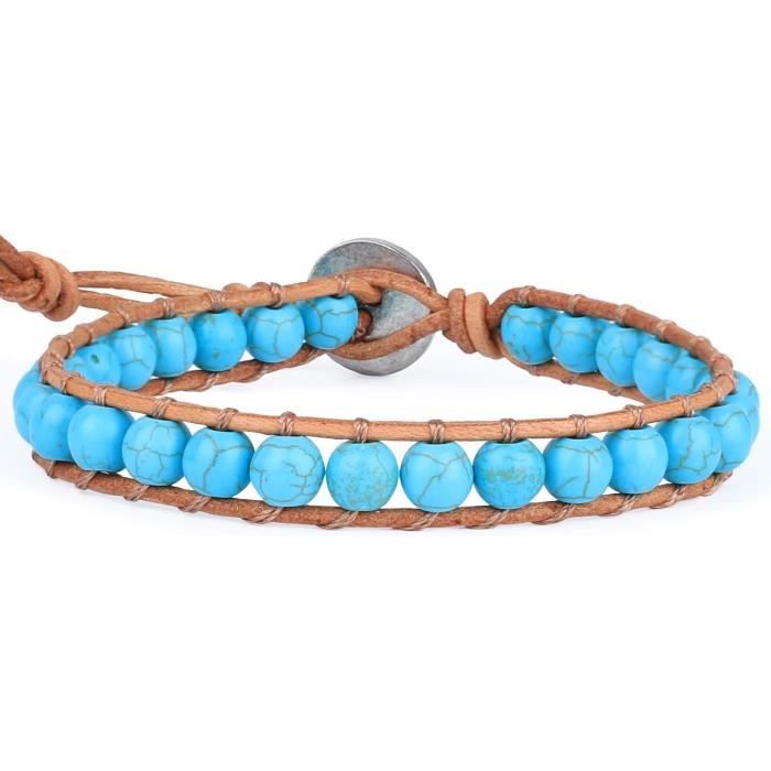 Bracelet Tour De Perles Turquoise Corail Agate Bracelets Rang De Perle ...
