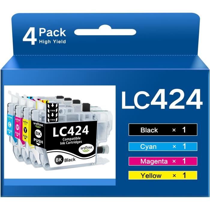 Lc424 Lc424Val Pack Cartouche Compatible Avec Brother Lc424 Pour Dcp ...