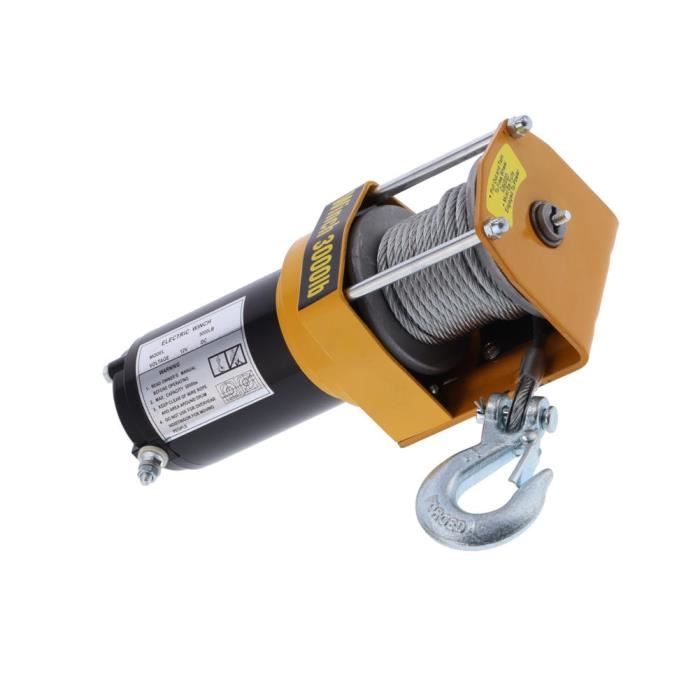 Fydun treuil étanche Treuil électrique 12V 3000LB avec boîte de ...