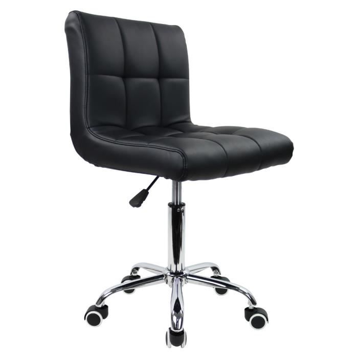 KKTONER Tabouret pivotant Tabouret à roulettes avec dossier réglable en ...
