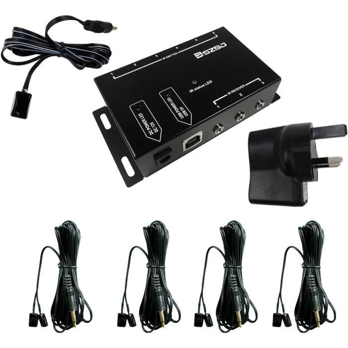 SZBJ Répéteur IR Télécommande Infrarouge 1 Récepteur 8 Kit de Commande ...