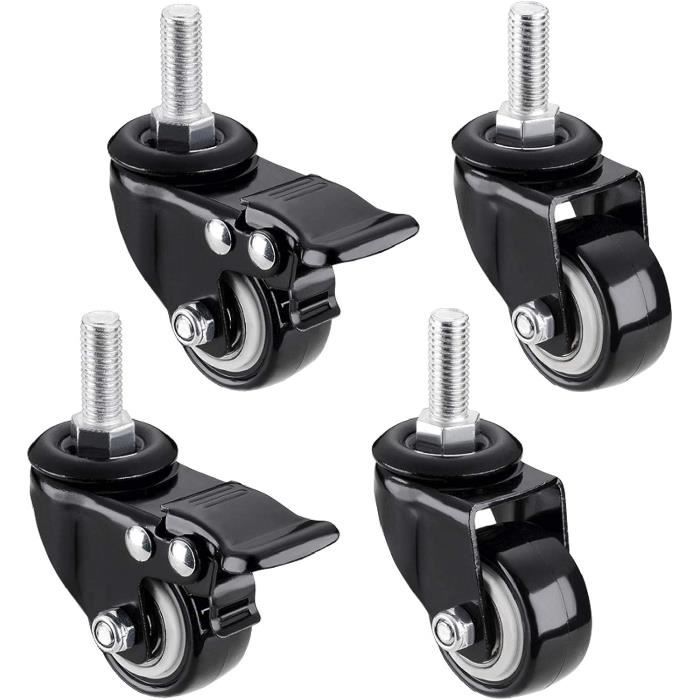 Roulettes À Tige Pivotante De 50 Mm Pour Meubles, Boulon | M8, M10, M12 ...
