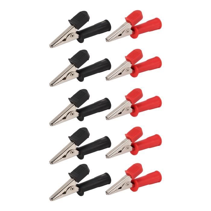 YOSOO Clips de fil Pince crocodile isolée pince de Test d'ouvertures en ... YOSOO Clips de fil Pince crocodile isolée pince de Test d'ouvertures en ...