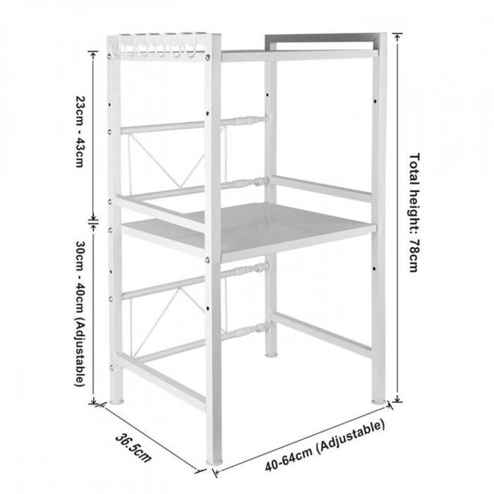 Support de Four à Micro-Ondes Extensible - Étagère Rangement Cuisine à ...