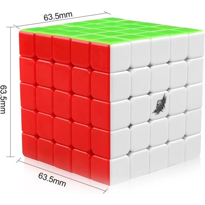 D-FantiX Cyclone Boys 5x5 Speed Cube less 5x5x5 Magic Cube 63.5mm ...