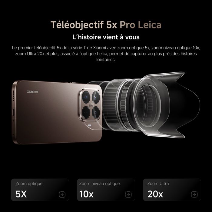 Xiaomi 15T Pro Noir 12 GO + 512 GO - Cdiscount Téléphonie