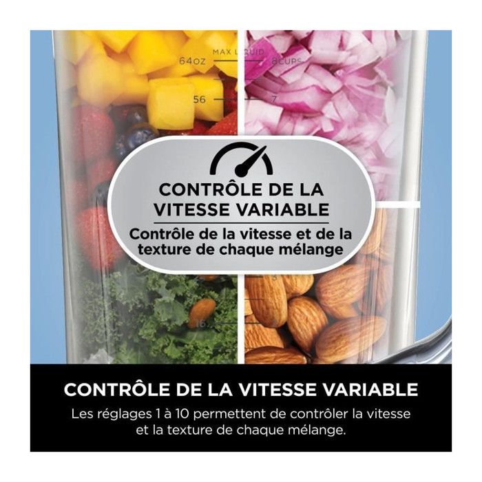 Mixeur - NINJA - Detect Power Blender Pro - 1200W - 2L - 15 modes de ...