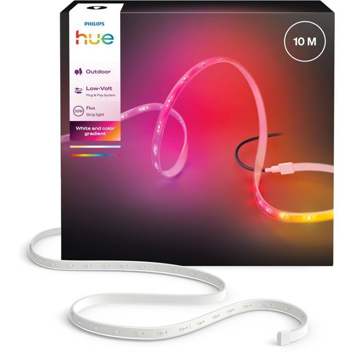 Ruban LED - PHILIPS HUE - Flux extérieur - 10 mètres - 3000 lm ...