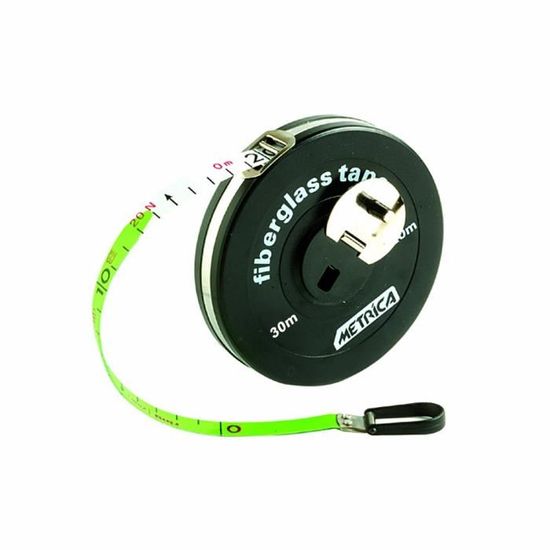 Mètre ruban - n1025 - Triple décamètre en fibre de verre - 30m - Noir ...
