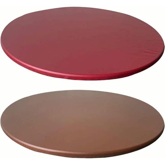 2 Nappe Ronde Imperméable, Ajustée Antidérapante Nappe À Bords ...