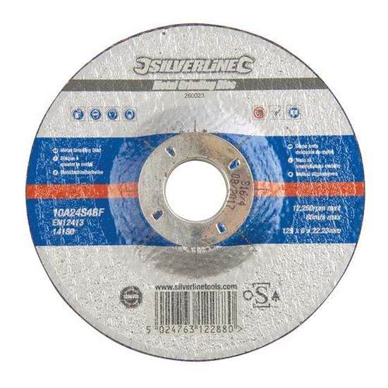 Disque à meuler le métal 125 x 6 x 22,23mm -260023 - Cdiscount Bricolage