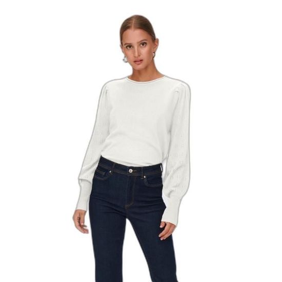 Pull maille femme Only Mira CS - Cloud Dancer - XL Cloud dancer ...