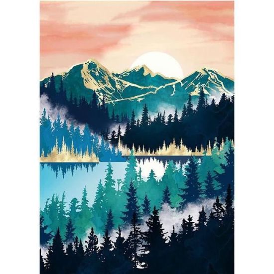 OBJET DE DECORATION MURALE DAMILY® 30 cm * 40 cm peint à la main 5d ...