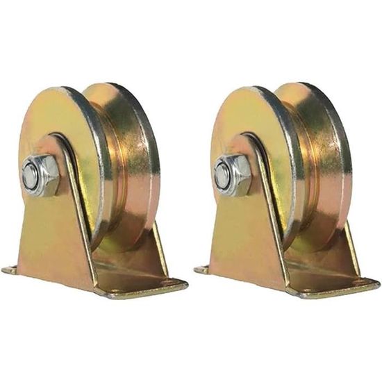 2 Pièces Roulette Portail Coulissant, Roue De Porte À Rainure En V ...