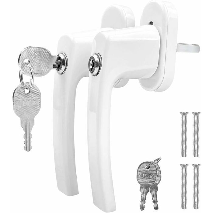 Poigne de Fentre Cl en Aluminium Verrouillable pour Scurit Enfant 2 PCS ...