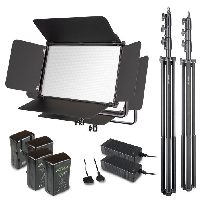 Walimex pro LED Niova 150-F Pro Set d'éclairage de surface avec 2x ...